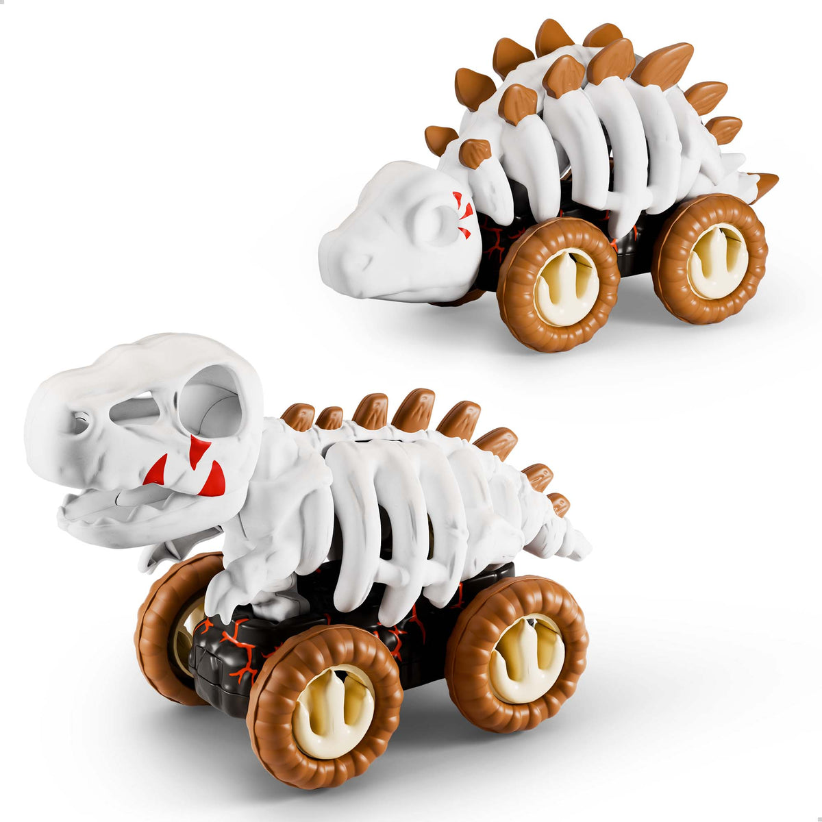 Dinosaur Toy Trucks, Fossil T-Rex & Stego Truck Toys – iPlay iLearn Toys