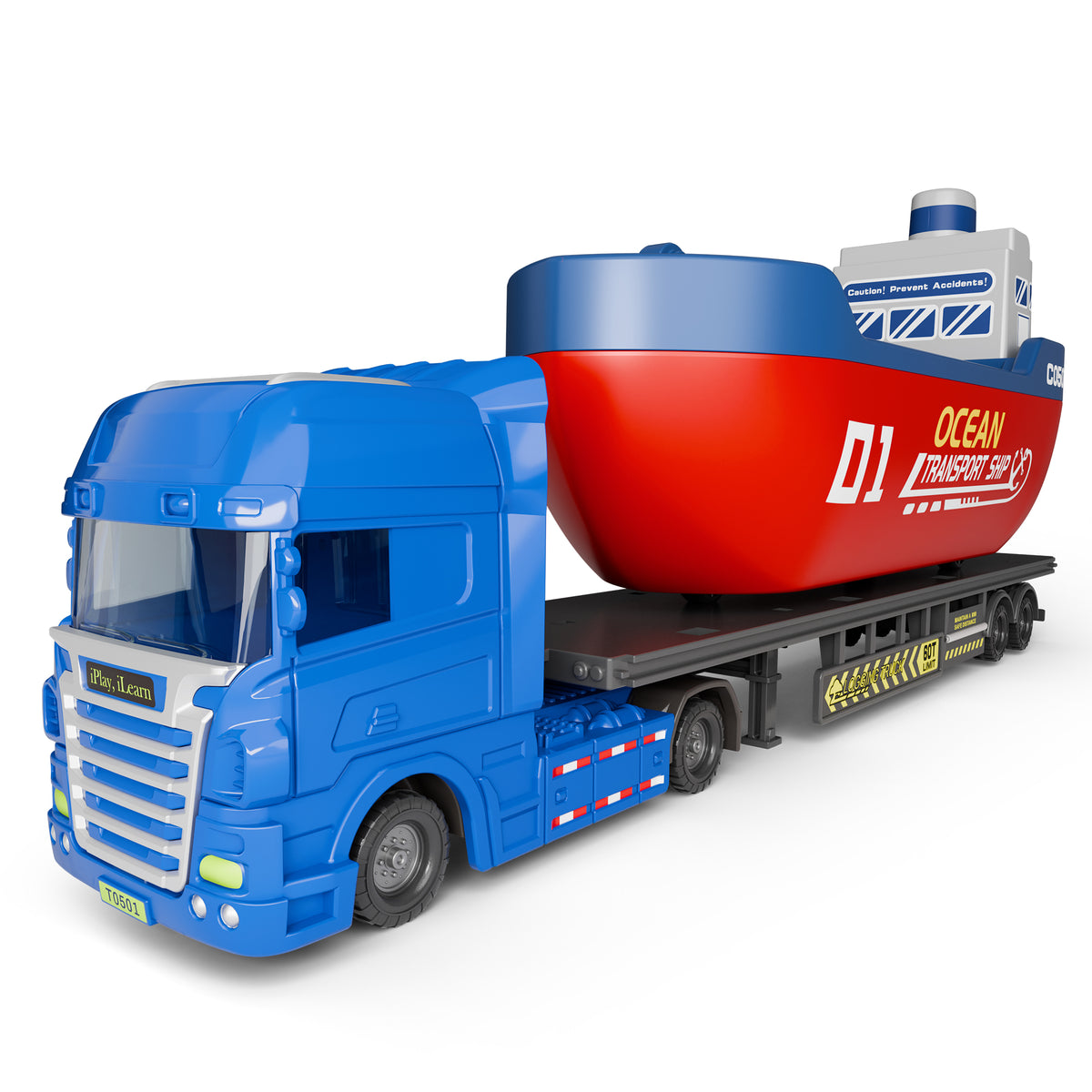 Kids Dinosaur Cargo Truck Toys, Toddler Construction Vehicle Playset ...