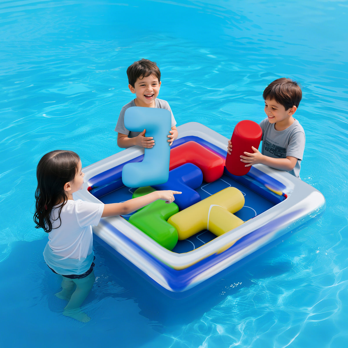 Pool Puzzle Splash - Inflatable Pool Puzzle – iPlay iLearn Toys