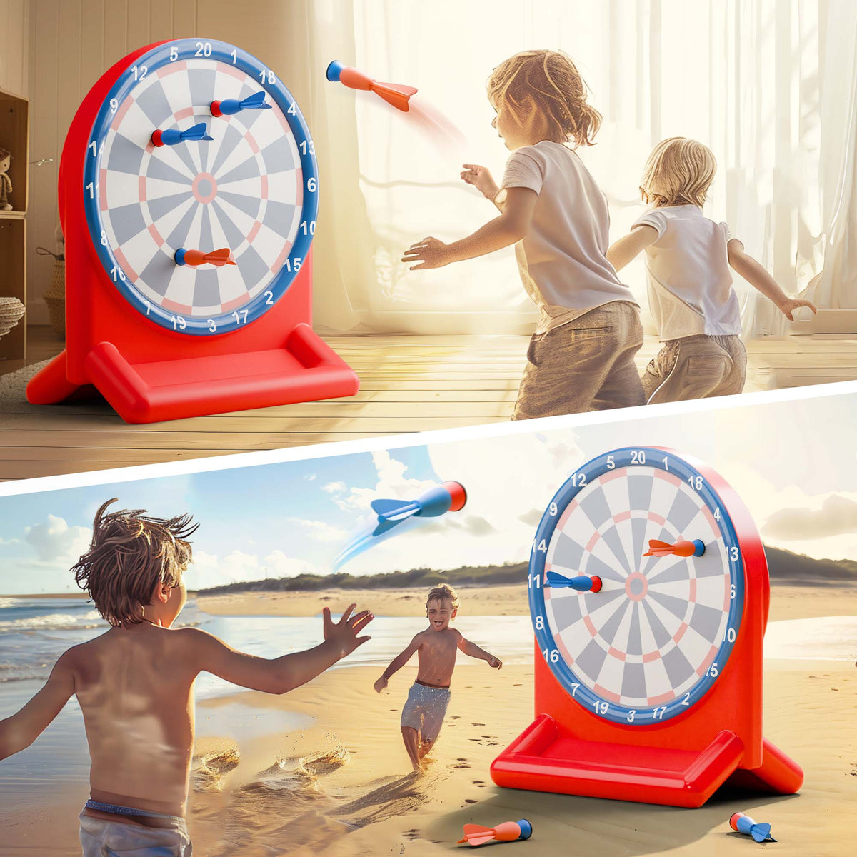 Kids Swimming Pool Toys, Inflatable Floating Dart Board Water Game ...