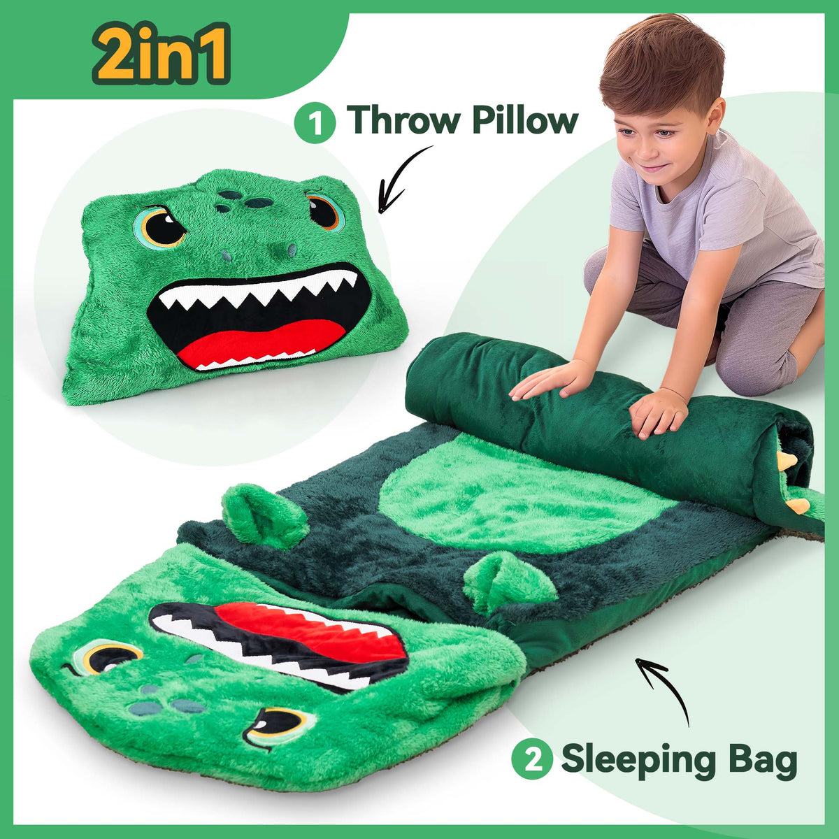 iPlay, iLearn Kids Dinosaur Sleeping Bag – iPlay iLearn Toys