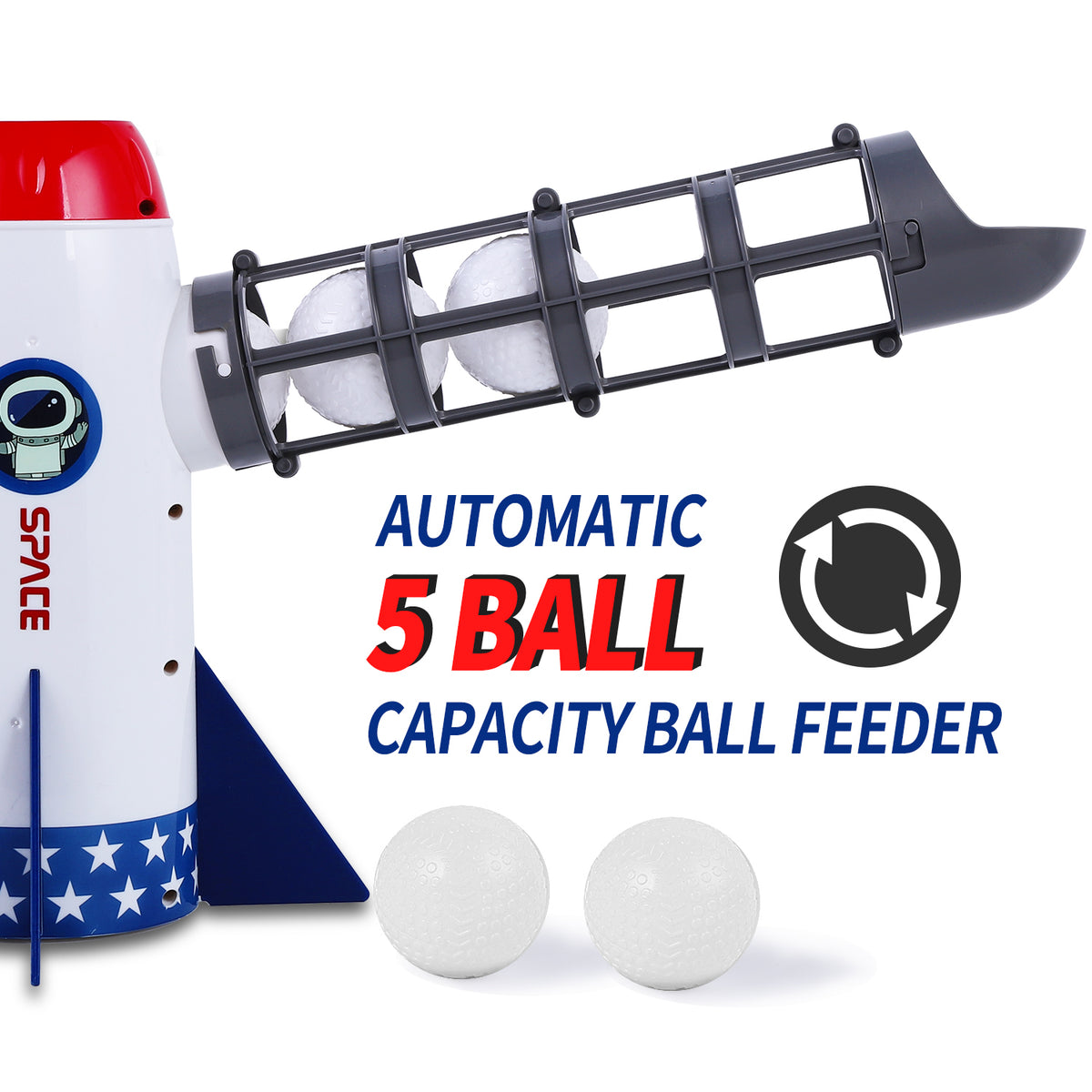 iPlay, iLearn Kids Automatic Ball Pitching Machine Baseball Sport Toys ...