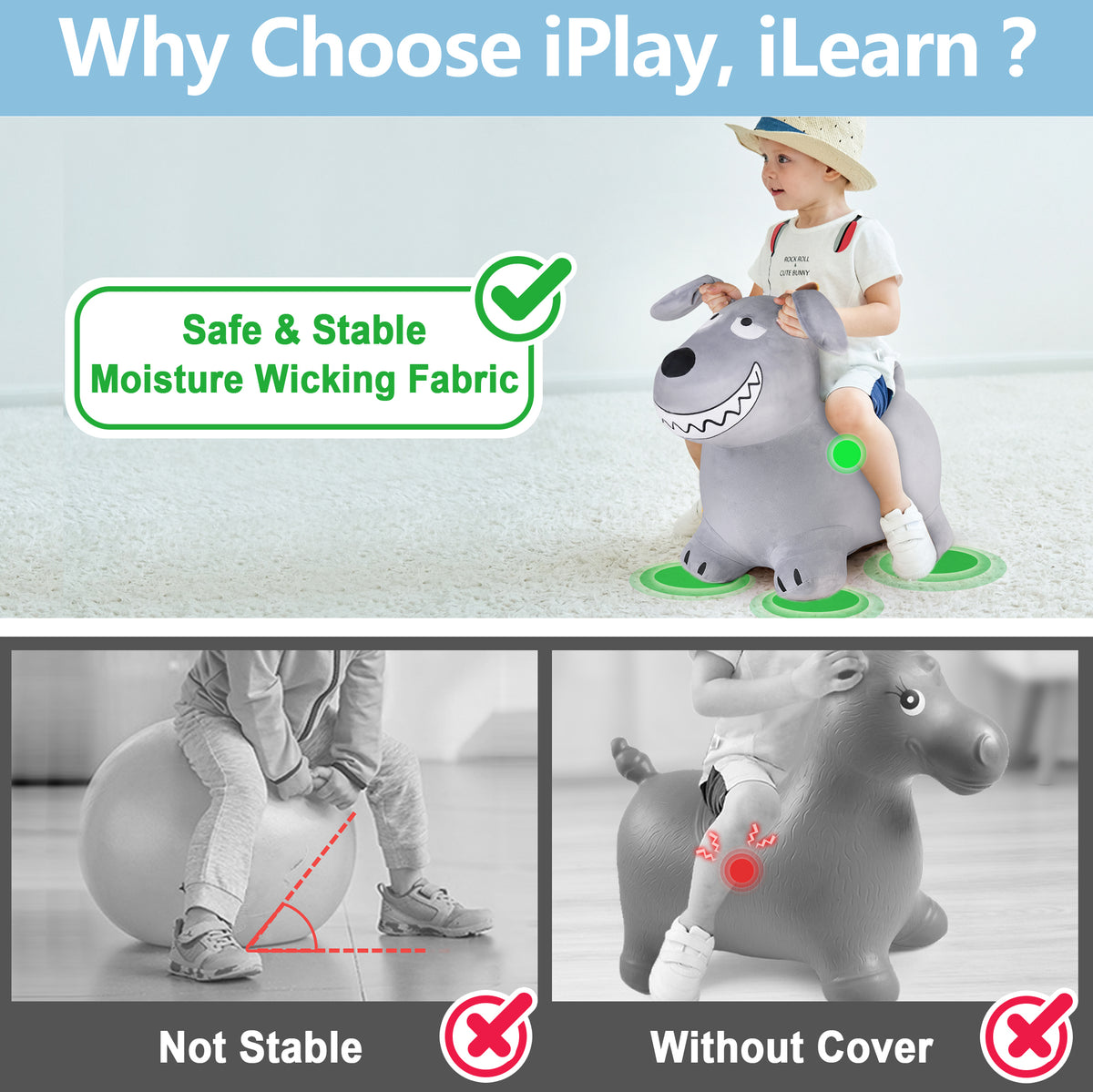 Bouncy Pals Dog Hopper Toy – iPlay iLearn Toys